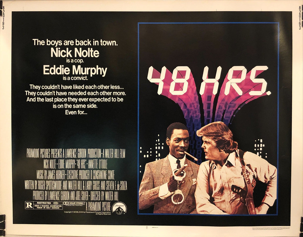 48 hours 1982 display sheet – Movie Art Sales Gallery